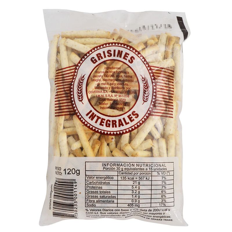 Grissines integrales 120 g - Disco