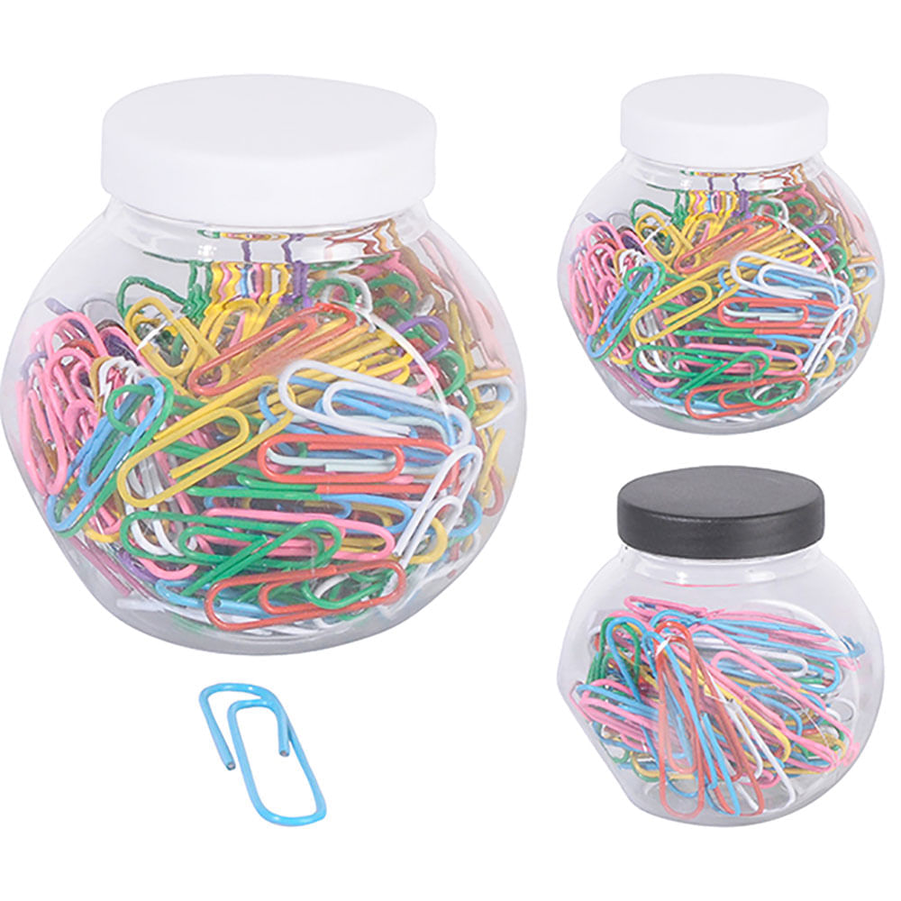 Clips de colores en frasco - Disco