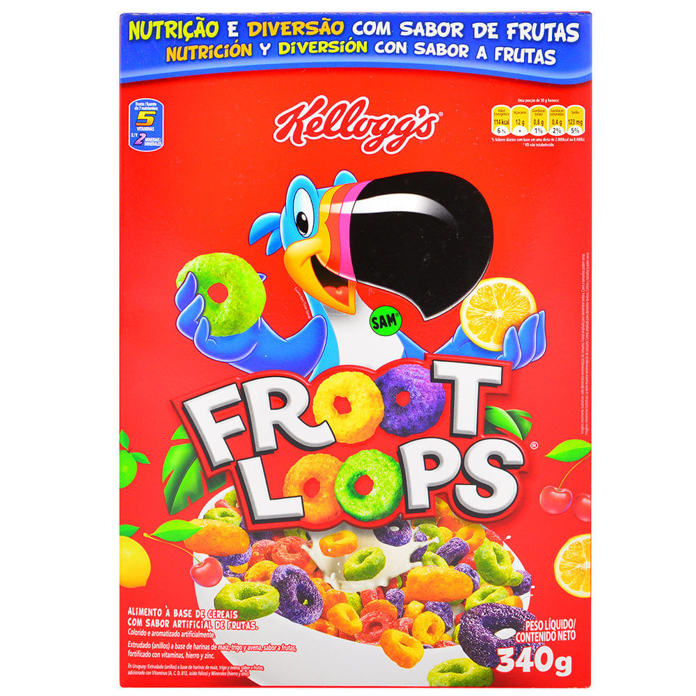 Cereal Froot Loops Kellogg's 340 g - Disco