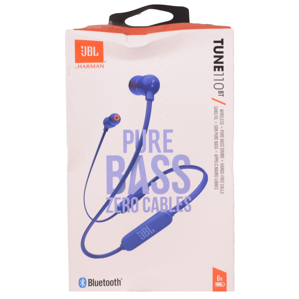 Auricular bluetooth JBL Mod. T110 micrófono incorporado blue - Disco