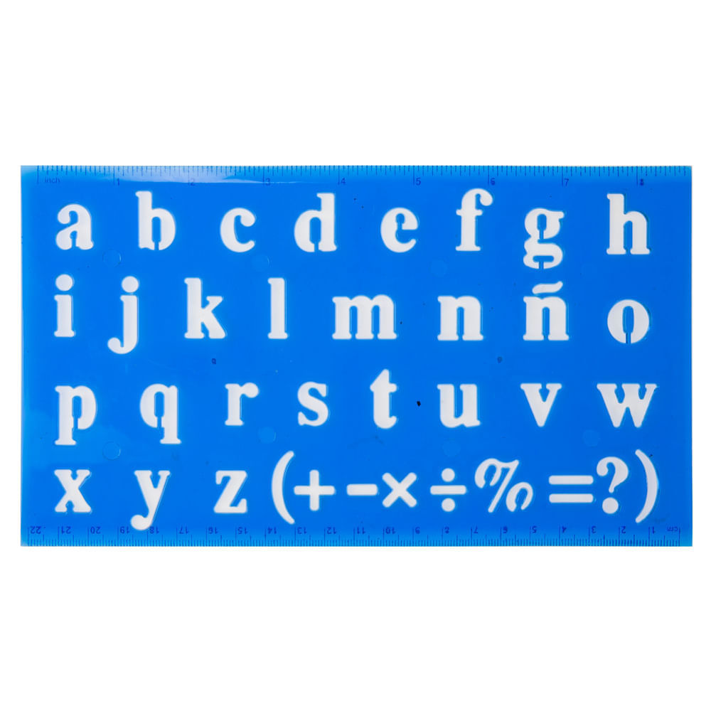 Regla 22 cm letras+números - Disco