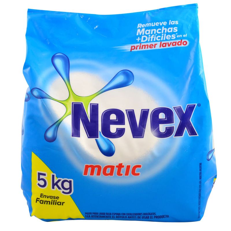 Pack detergente polvo Nevex matic 5 kg + lunchera - Disco