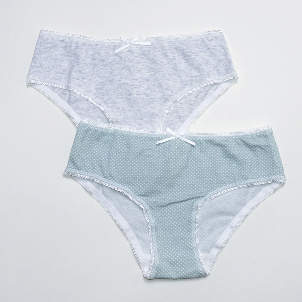 Pack x2 bombachas algodón estampado - Disco