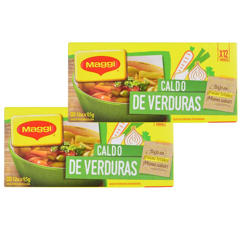 Pack 2x1 caldo verdura MAGGI 12 un. - Disco