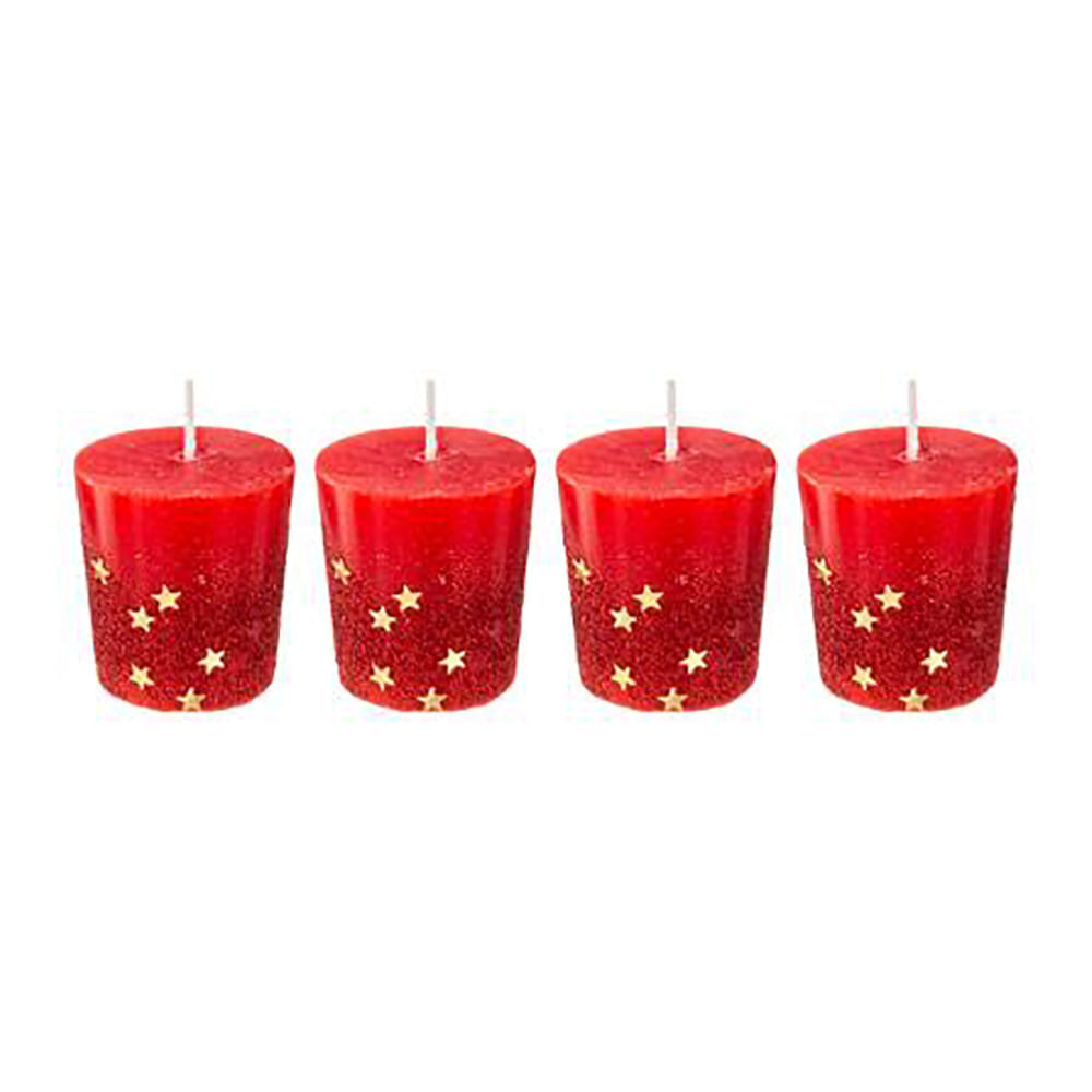 Velas rojas x 4 un. - Disco