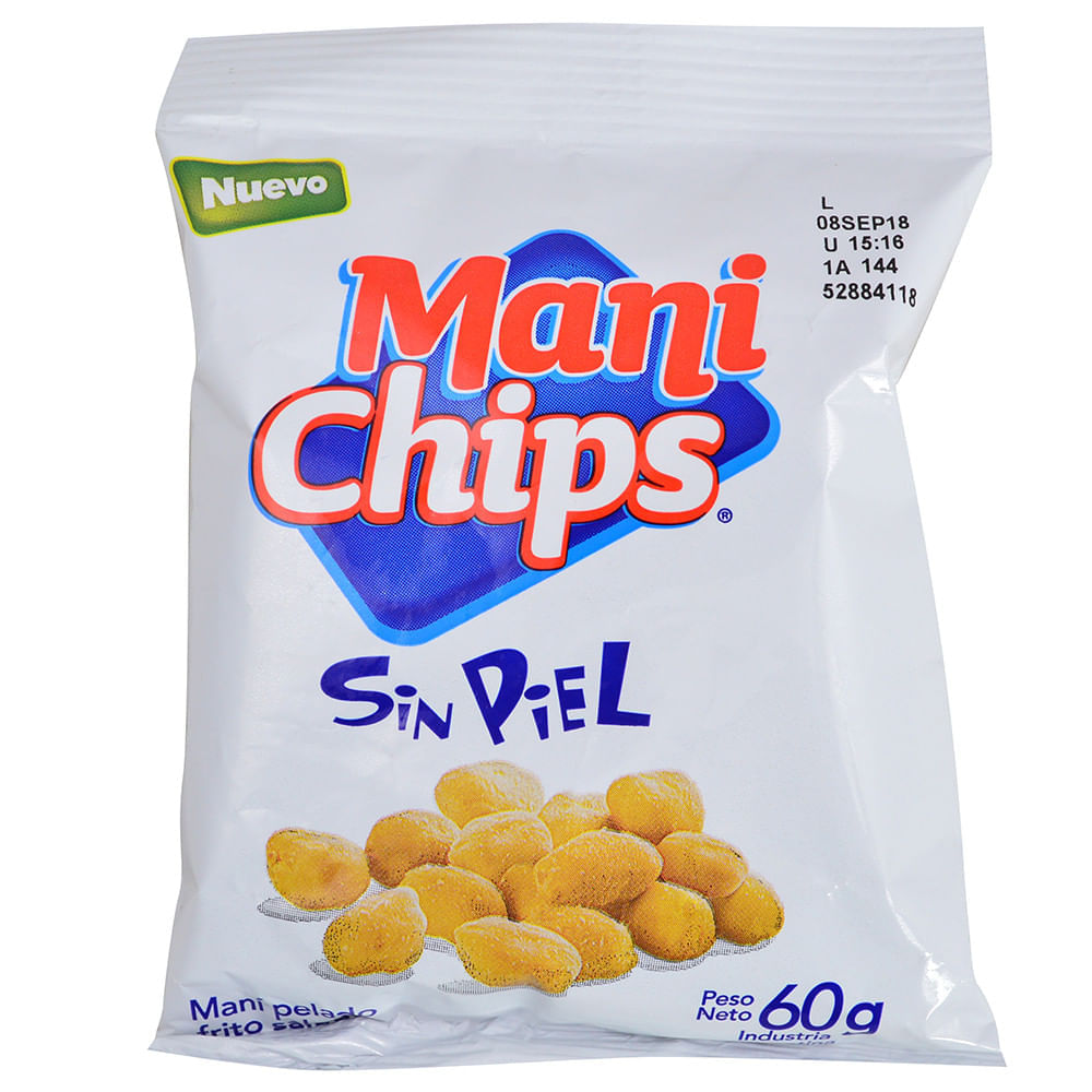 Maní chips sin piel 60 g - Disco