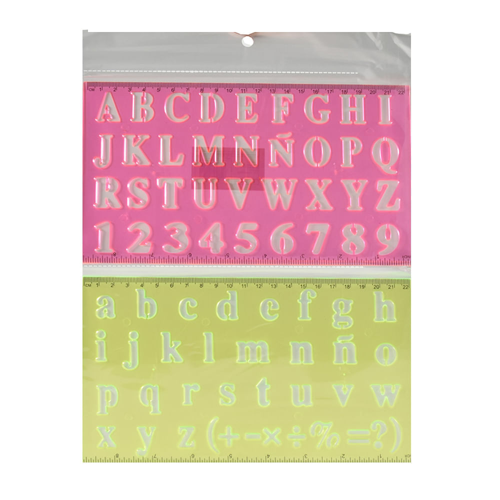 Regla de letras Mayúsculas + Minúsculas - Disco