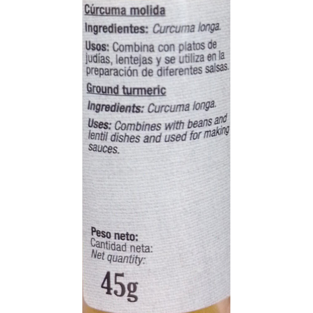 Cúrcuma DANI 45 g - Disco