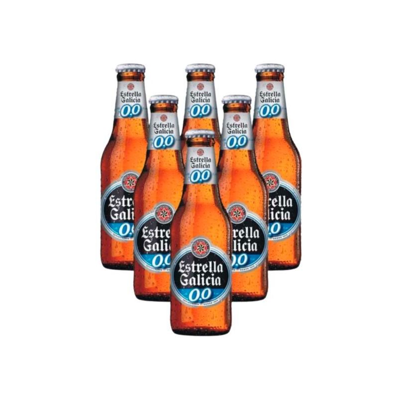 Cerveza sin alcohol ESTRELLA GALICIA 250 ml 6 un. - Disco