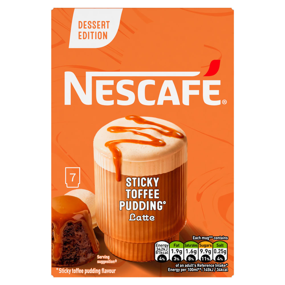 Cappuccino NESCAFÉ Sticky Toffee Pudding 7 sobres - Disco