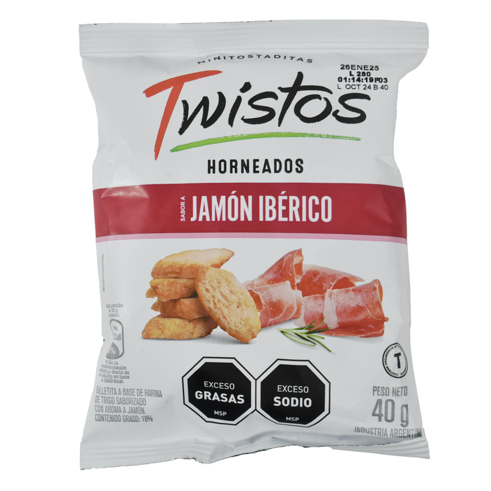 Mini Tostaditas TWISTOS Jamón 40 g - Disco