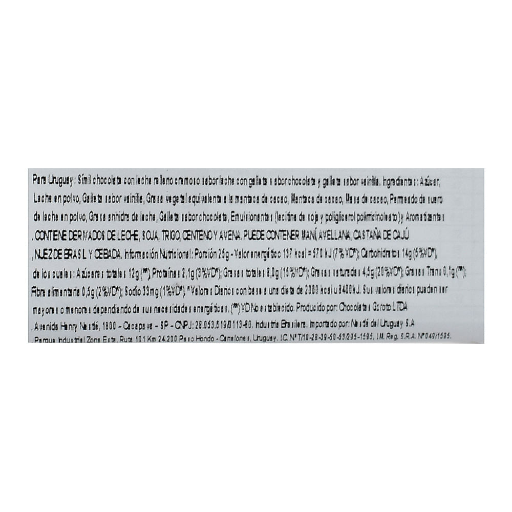 Chocolate Nestle Choco Trio Leche 90 g - Disco