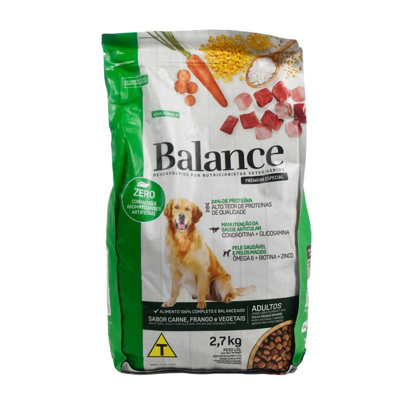 Alimento para perro BALANCE adulto raza mediana 2,7 kg - Disco