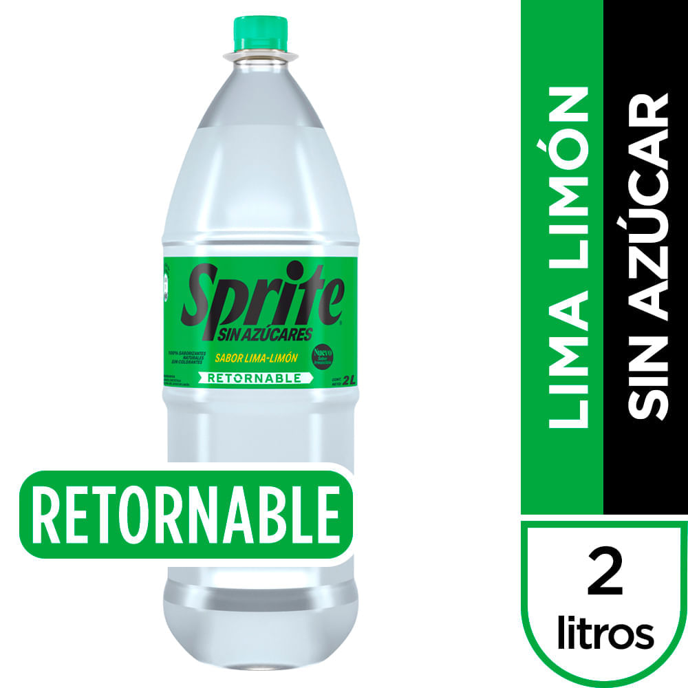 Refresco SPRITE sin azúcar 2 L Retornable - Disco