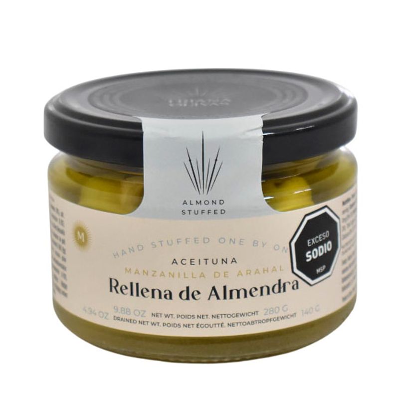 Aceitunas Manzanilla con Almendra Don Gastronom 280 g - Disco