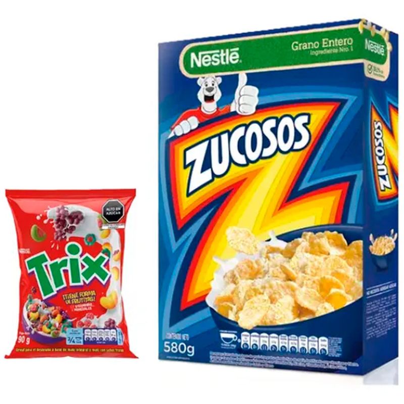 Cereal Zucosos NESTLÉ 580 g + Cereal Trix 90 g - Disco